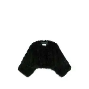 YVES SALOMON Jackets Cropped Jackets - Black