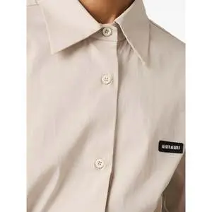 Miu Miu Neutrals Tops Shirts - Cream