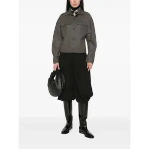 Max Mara Grey Coats Single Breasted Coats
