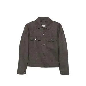 Max Mara Grey Coats Single Breasted Coats - Gray