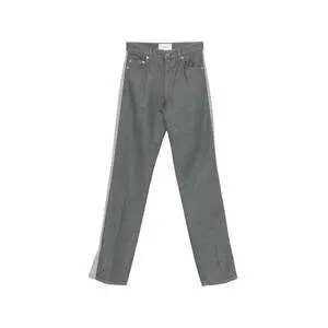 Sportmax Grey Denim Straight-leg Jeans - Gray
