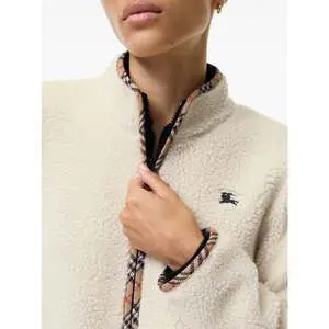 Burberry Neutrals Jackets Cropped Jackets - Cream