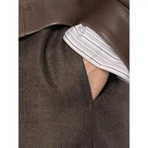 Max Mara Grey Trousers Palazzo Pants - Brown