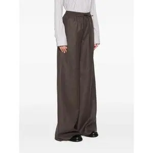 Max Mara Grey Trousers Palazzo Pants - Brown