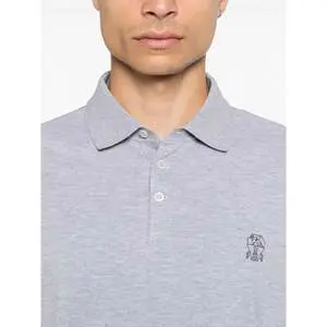 Brunello Cucinelli Grey Polo Shirts