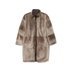 Brunello Cucinelli Neutrals Jackets Faux Fur & Shearling Jackets - Cream