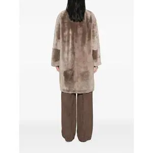 Brunello Cucinelli Neutrals Jackets Faux Fur & Shearling Jackets - Cream