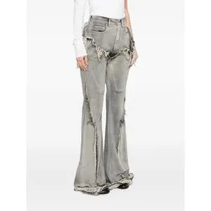 Rick Owens Grey Denim Bootcut Jeans - Gray