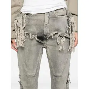 Rick Owens Grey Denim Bootcut Jeans - Gray