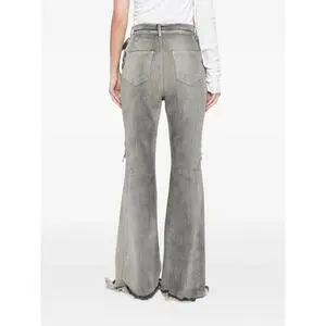 Rick Owens Grey Denim Bootcut Jeans - Gray