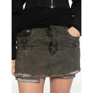 Rick Owens Grey Skirts Asymmetric & Draped Skirts