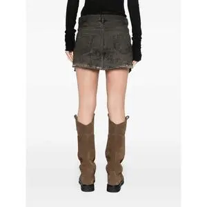 Rick Owens Grey Skirts Asymmetric & Draped Skirts - Gray