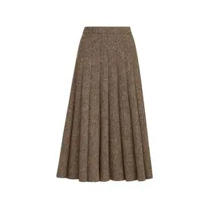 Brunello Cucinelli Skirts Pleated Skirts - Brown