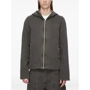 Rick Owens Grey Jackets Hooded Jackets - Gray