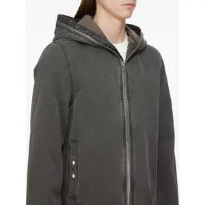Rick Owens Grey Jackets Hooded Jackets