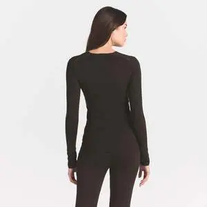 SKIMS Long Sleeve V Neck | Deep Neutral | | Essential Knit - Espresso