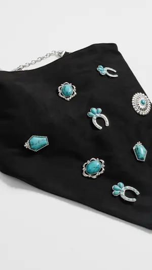 Lele Sadoughi Bonnie Brooch Scarf Necklace