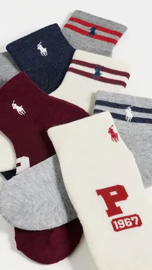 Polo Ralph Lauren Varsity P Logo Socks 6-pack