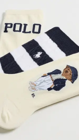 Polo Ralph Lauren Seasonal Bear Socks 3-pack