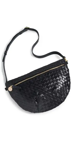 Clare V. Grande Fanny Woven Leather Belt Bag - Twilight