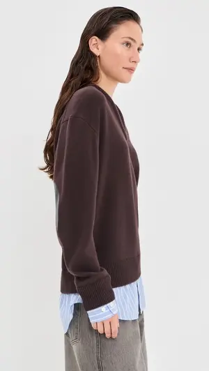 Acne Studios V Neck Pullover Wool Sweater