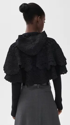 Sea Wright Knit Crochet Poncho