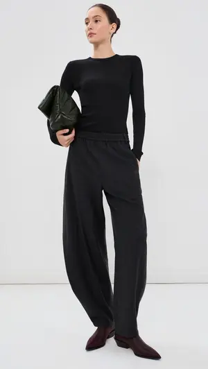 Tibi Feather Weight Ribbed Cutout Tee
