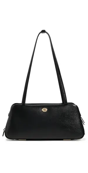 Tory Burch Robinson Leather Shoulder Bag - Black