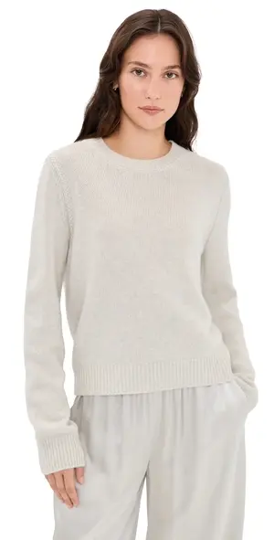 Sablyn Noa Shrunken Crew Cashmere Sweater - Blizzard