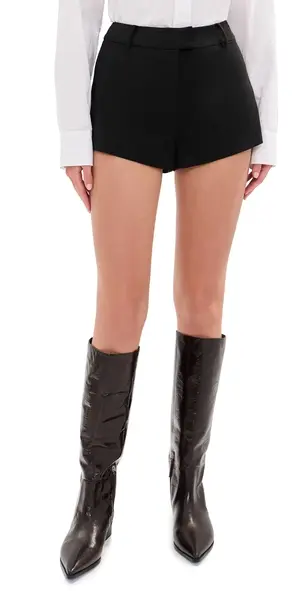 LE BOP Josie Faux Suede Hot Shorts Black