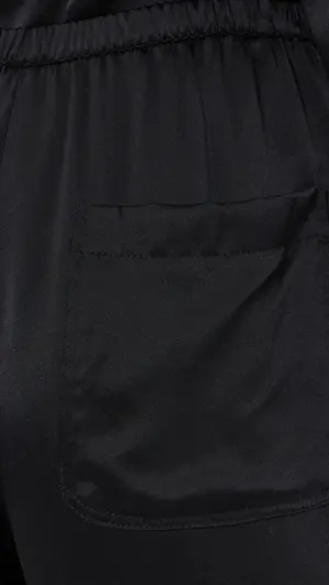 Sablyn Lexi Low Relaxed Silk Pull On Pants - Black