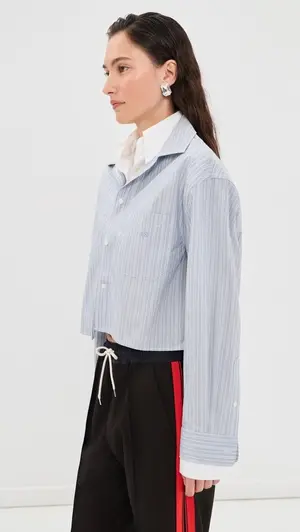 Acne Studios Layered Long Sleeve Button Up Shirt