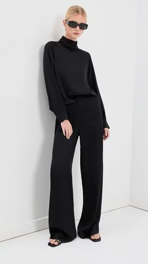 Sablyn Nadine Slouchy Turtleneck Silk Blouse