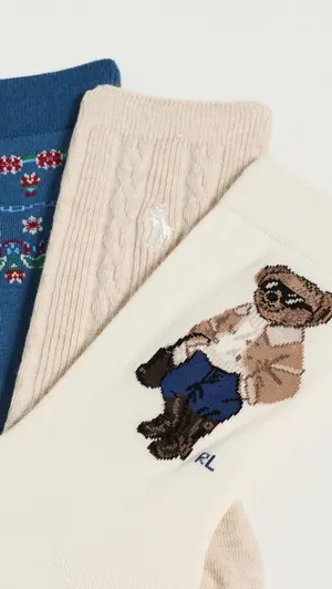 Polo Ralph Lauren Winter Bear Socks 3-pack
