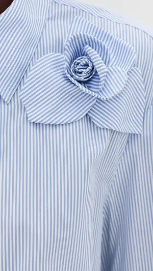 AKNVAS Poplin Rose Button Down Shirt