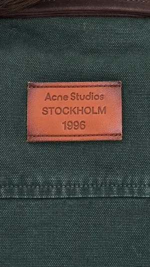 Acne Studios Canvas Jacket With Leather Collar