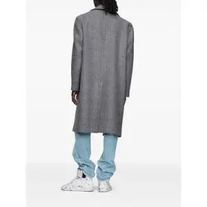 MAISON MARGIELA Grey Coats Single Breasted Coats