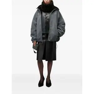 Alexander Wang Grey Jackets Bomber Jackets