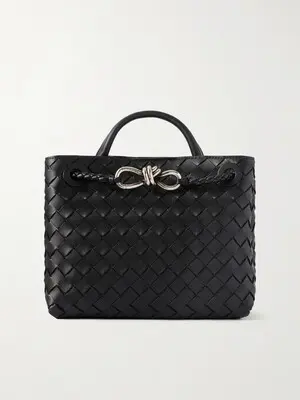 Bottega Veneta Andiamo Small Intrecciato Leather Tote - Black