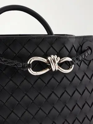 Bottega Veneta Andiamo Small Intrecciato Leather Tote - Black