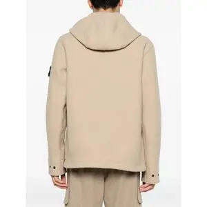 Stone Island Neutrals Jackets Hooded Jackets - Cream