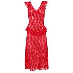 LOVE AND NOSTALGIA The Summer Love Lace Midi Dress True