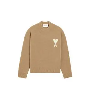 AMI Paris Neutrals Sweaters & Knitwear Jumpers - Cream