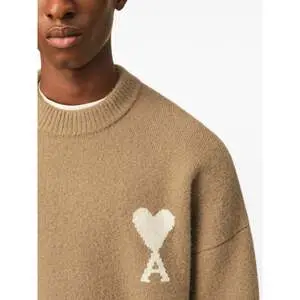 AMI Paris Neutrals Sweaters & Knitwear Jumpers