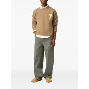 AMI Paris Neutrals Sweaters & Knitwear Jumpers