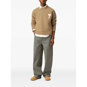 AMI Paris Neutrals Sweaters & Knitwear Jumpers - Cream
