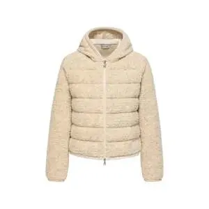 Moncler Neutrals Jackets Puffer Jackets - Cream