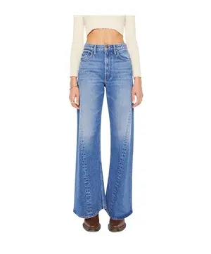 MOTHER The Lemon Twist Sneak Button-fly Jeans - Blue