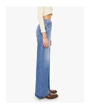 MOTHER The Lemon Twist Sneak Button-fly Jeans - Blue