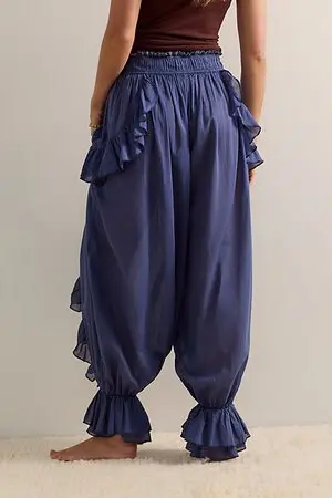 Free People Play For Keeps Ruffle Pants - Open Waters